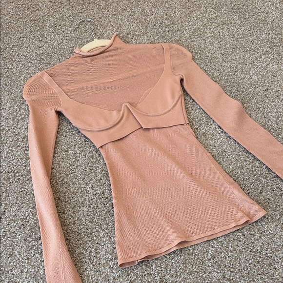 Dion Lee | Tops | Dion Lee Tan Long Sleeve Blouse | Poshmark